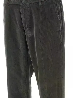RE-HASH Corduroy Trousers With Turn-up Hem - Grey