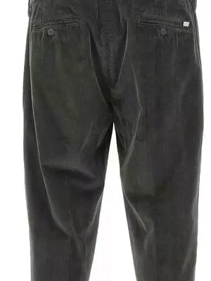 RE-HASH Corduroy Trousers With Turn-up Hem - Grey