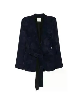 FORTE_FORTE Floral Tie Jacket - Blue