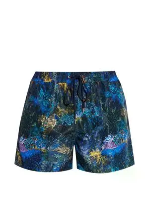 Paul Smith Printed Drawstring Swim Shorts - Blue