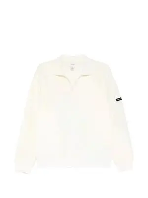 Calvin Klein Collared Long-sleeve Top - Neutrals