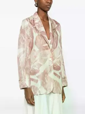 ALYSI Floral Single-breasted Jacket - Pink