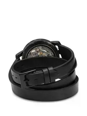 FOB PARIS Automatic Movement Skeleton Dial Watch - Grey