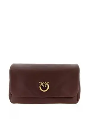 Pinko Medium Love Click-soft Leather Cross Body Bag - Red