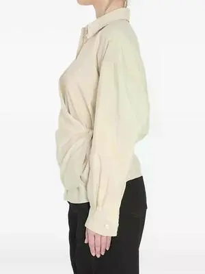 LEMAIRE LEMIAIRE Twisted Crinkled Effect Shirt Neutrals