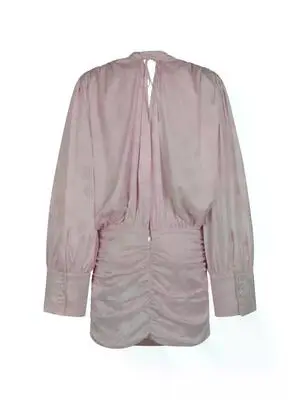 ROTATE BY BIRGER CHRISTENSEN Ruched Tie Detail Long Sleeve Dress