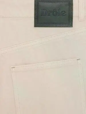 Drole De Monsieur Logo Patch Straight Leg Trousers