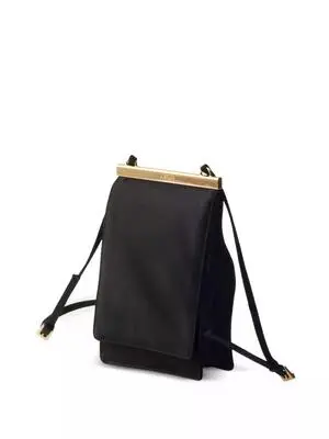 Prada Mini Logo-lettering Shoulder Bag - Black