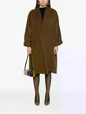 A.N.G.E.L.O. VINTAGE CULT Embroidered Detail Coat - Brown