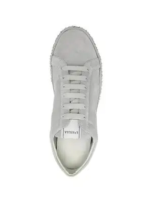 LE SILLA Andrea Round Toe Embellished Sneakers - Grey