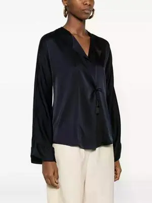 FORTE_FORTE V-neck Tassel Detail Top