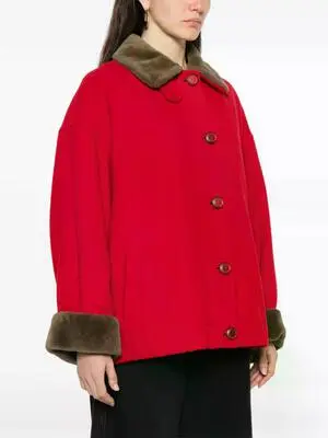 A.N.G.E.L.O. VINTAGE CULT 1980s Fur Collar Buttoned Coat