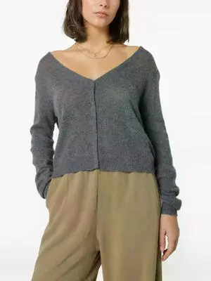 American Vintage V-neck Cardigan - Grey