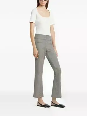 COURREGES Ribbed Knit Buttoned T-shirt - White