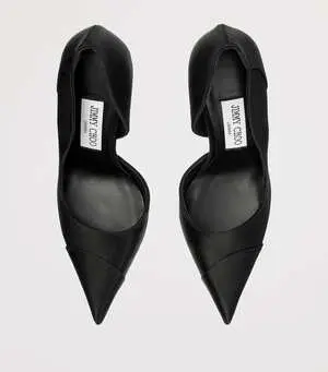 JIMMY CHOO Brigitte 120 Satin Pointed Toe Stiletto Pumps