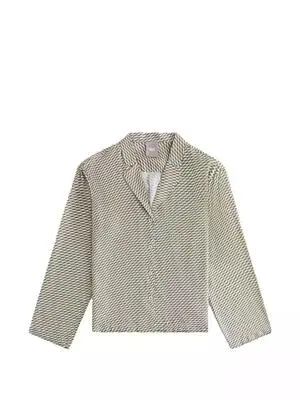 Kith Amalia Blouse With Geometric Print And Pointed Collar
