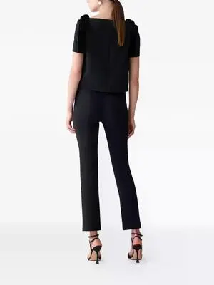 Carolina Herrera Short-sleeve Bow Detail Blouse