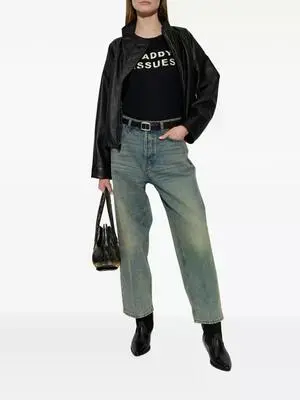 R13 Slogan-motif Crewneck Cotton T-shirt