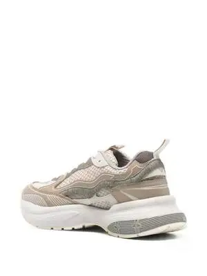 Emporio Armani Leather Sneakers - Neutrals