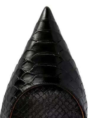 Paris Texas Vera Snakeskin Point-toe Pumps