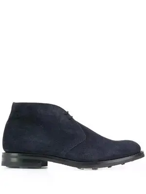 Church's Navy Suede Lace-up Desert Boots - Blue