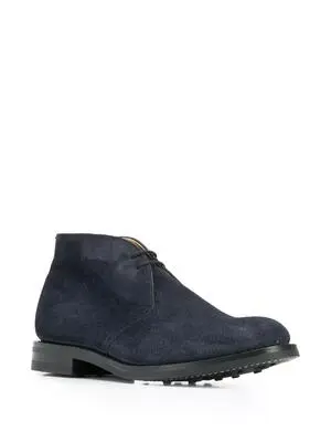 Church's Navy Suede Lace-up Desert Boots - Blue