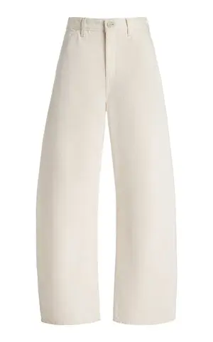 NILI LOTAN Tribeca Stretch Barrel-leg Jeans - Ivory