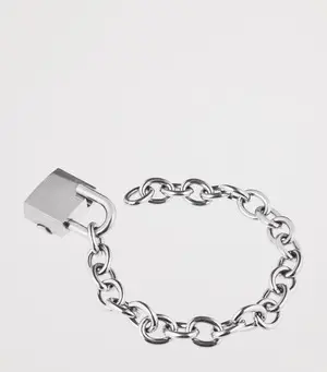 Balenciaga Bb Padlock Chain Bracelet