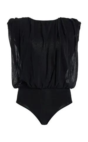 HOUSE OF DAGMAR Sleeveless Draped Knit Top