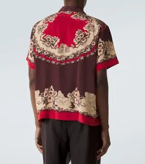 BODE Printed Silk Bowling Shirt