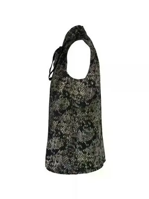 Theory Arilia Snake-print Lace Top
