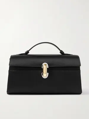 Savette Symmetry Pochette Satin Tote - Black