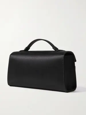 Savette Symmetry Pochette Satin Tote - Black