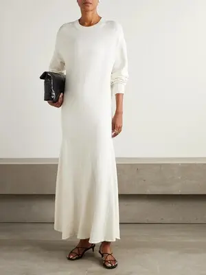 Loulou De Saison Lucy Silk And Linen-blend Maxi Dress