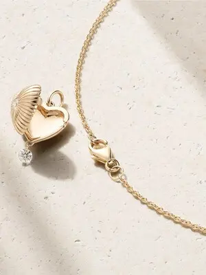 PERSEE 9-karat Diamond Locket Necklace
