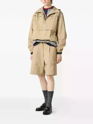 Miu Miu Half-zip Oversized Jacket - Neutrals