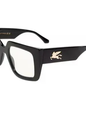 Etro Square Frame Eyeglasses With Pegasus Motif