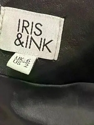 Iris & Ink Leather Pleated Dress
