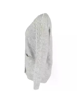 Maje Embellished Pocket Cardigan
