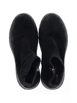 Miu Miu Zip Up Suede Ankle Boots With Platform Sole