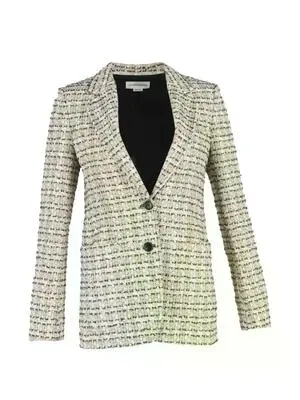 Victoria Beckham Single-breasted Cotton Tweed Blazer