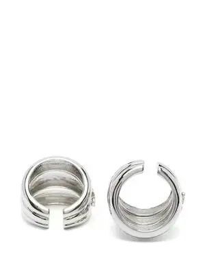 Patrizia Pepe Tone Layered Effect Hoop Ear Cuffs
