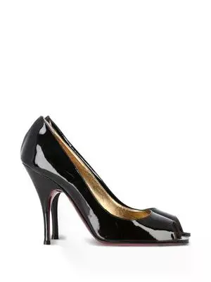 Dolce & Gabbana Peep-toe Patent Leather Stiletto Pumps - Black