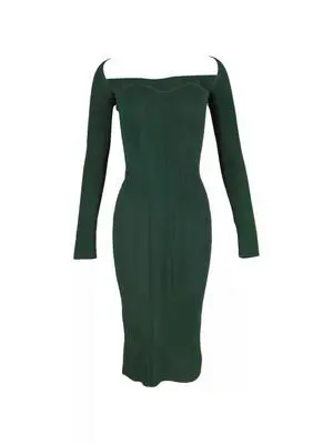Khaite Ribbed-knit Midi Dress - Green