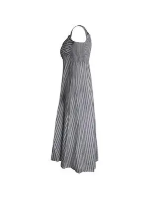 A.L.C. Striped Off-shoulder Midi Dress