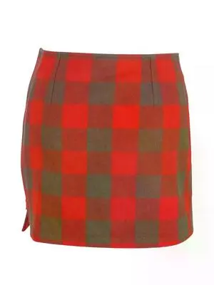 A.p.c. Checked Mini Skirt - Red
