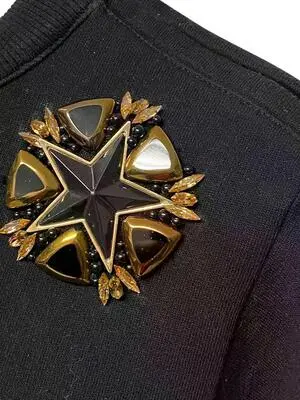 Givenchy Star Embellished Zip Detail Cotton T-shirt