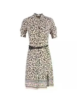 Altuzarra Animal-print Belted Shirt Dress - Neutrals