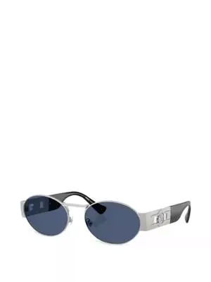 Versace Logo-detail Oval-frame Sunglasses