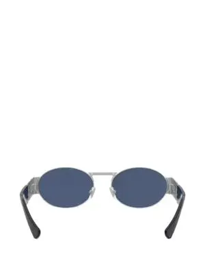 Versace Logo-detail Oval-frame Sunglasses